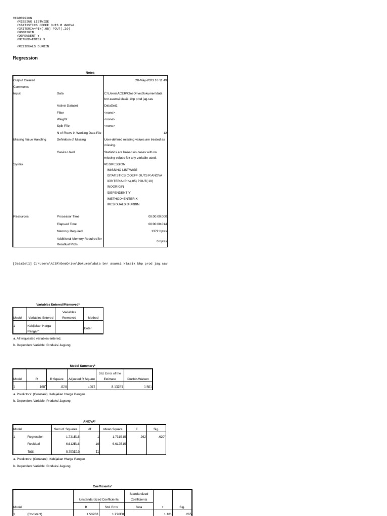 Autokorelasi KHP Prod Jag | PDF