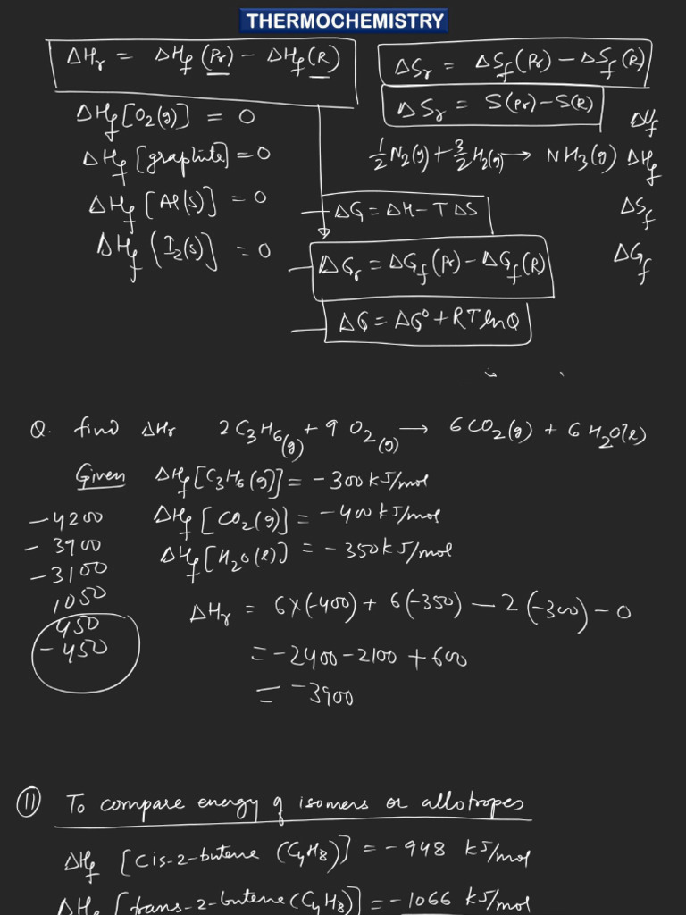 Thermochemistry - L-02 (Class Notes) | PDF