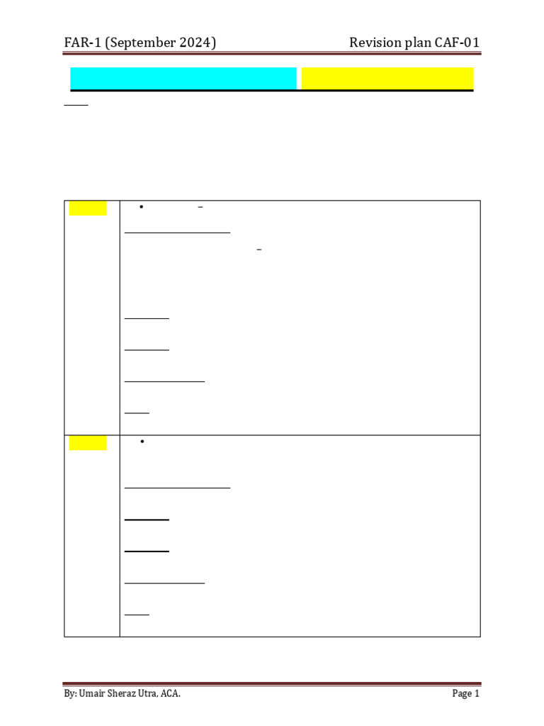 ARevision Plan FAR1 (Sep 24) - US | PDF | Corporations | Business