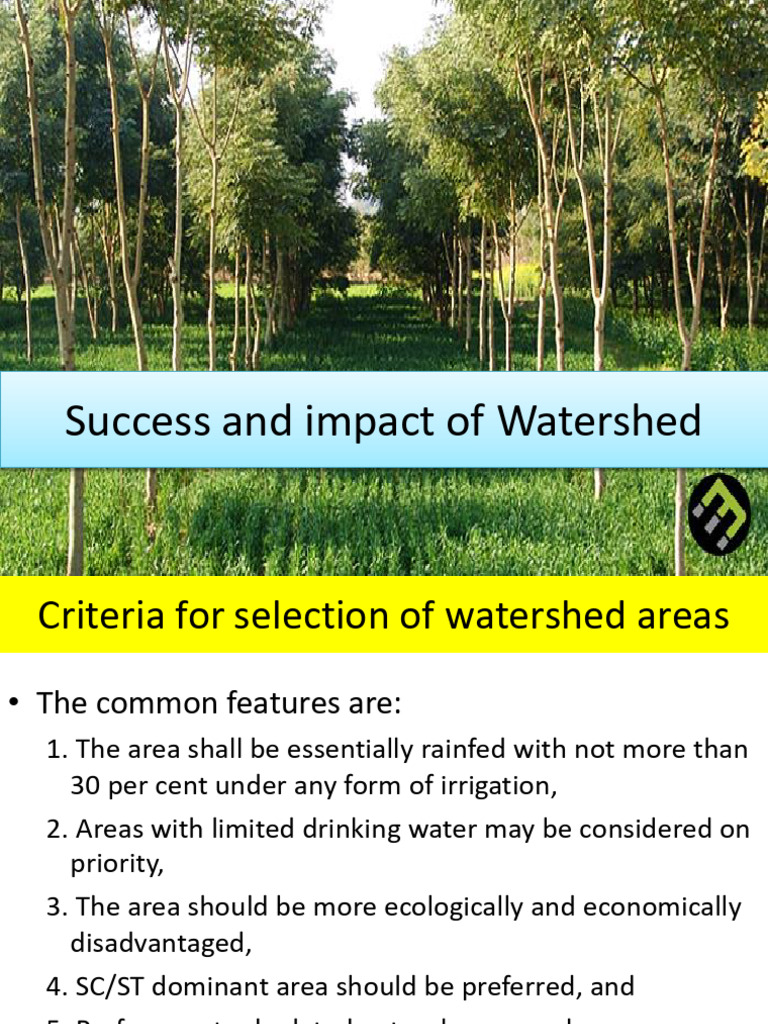 Sucess and Impact of Watershed Management | PDF