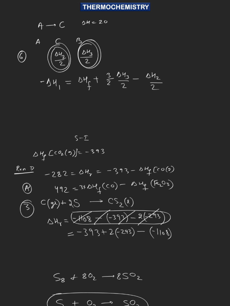 Thermochemistry - L-03 (Class Notes) | PDF