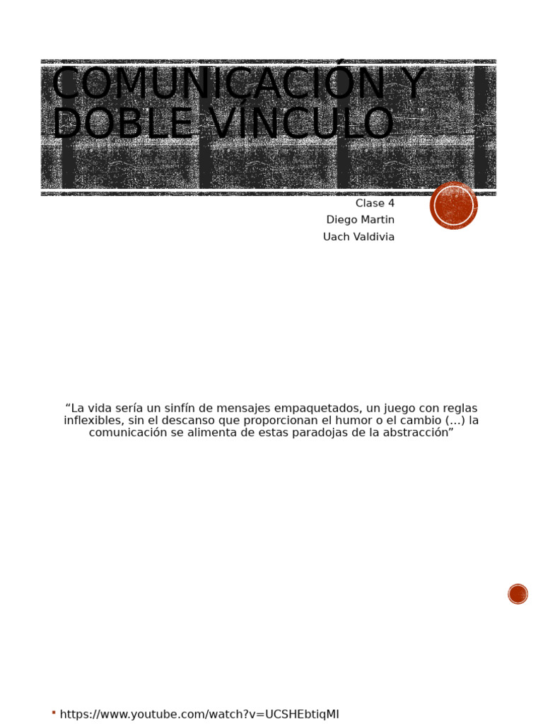 Comunicación y Doble Vínculo | PDF