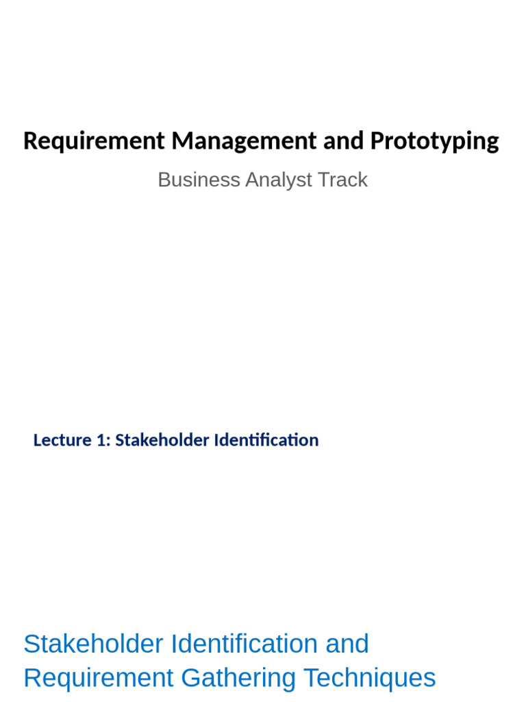 Requirement Management and Prototyping | PDF