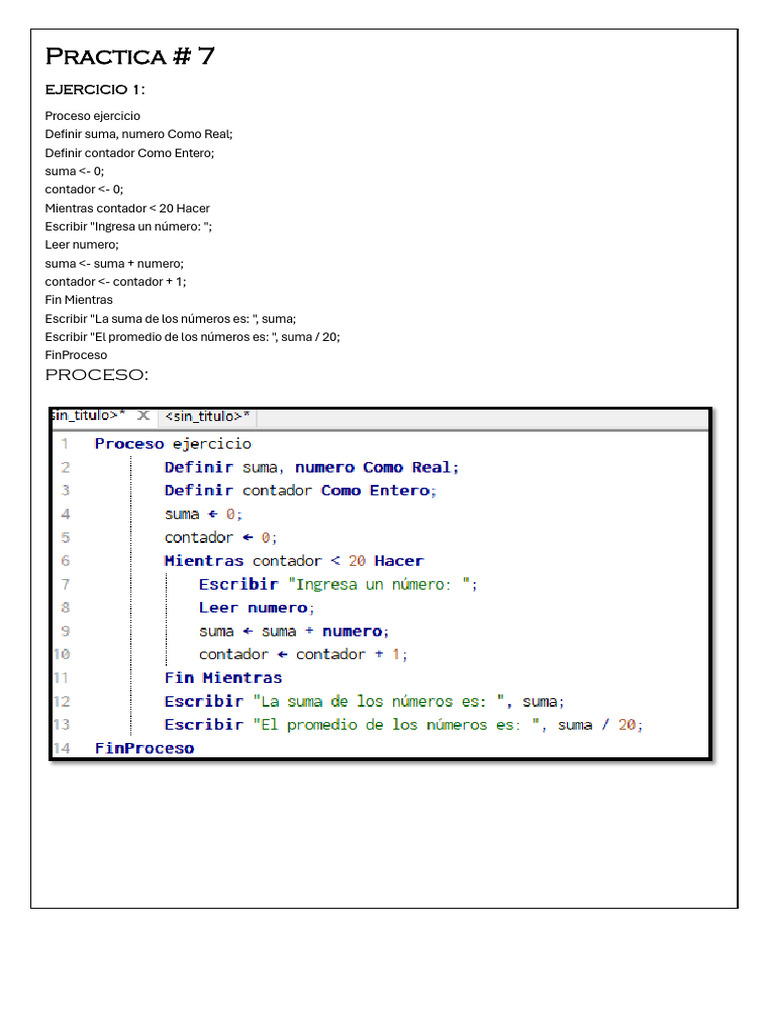PRACTICA # 7 INFORMATICA | PDF