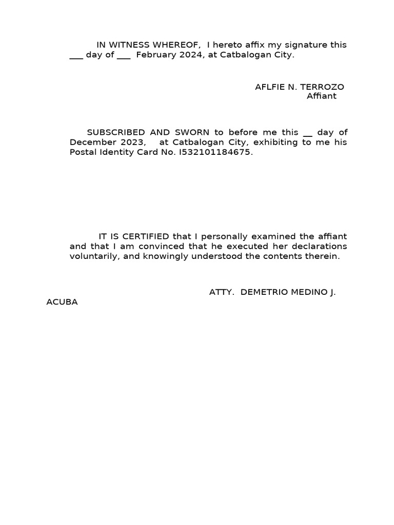 In Witness Whereof | PDF