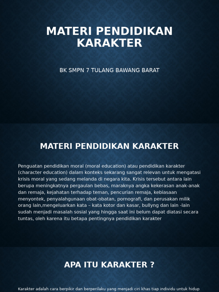 Pendidikan Karakter | PDF