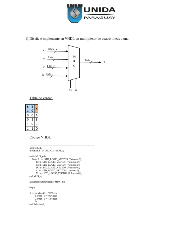 Ejercicios_combinacionales_VHDL | PDF