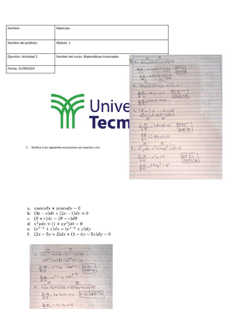 Actividad 2 Matematicas Avanzadas | PDF