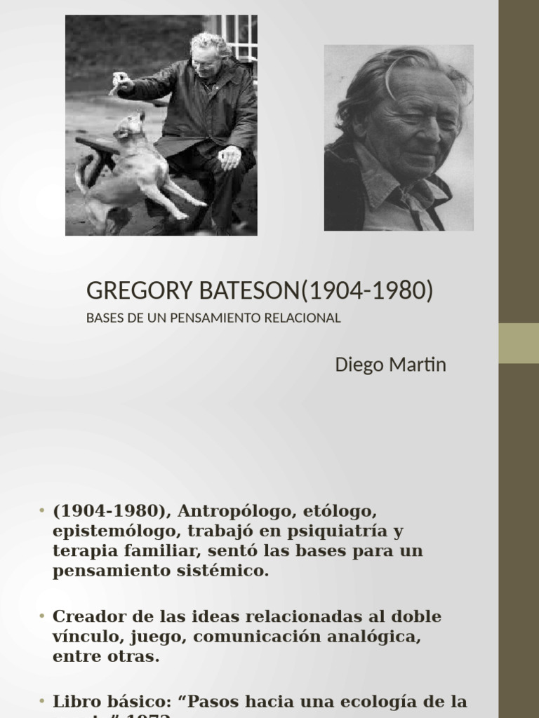 Gregory Bateson. Bases de Un Pensamiento Relacional | PDF