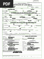 Main - Form 102 Certificate Live Birth | PDF