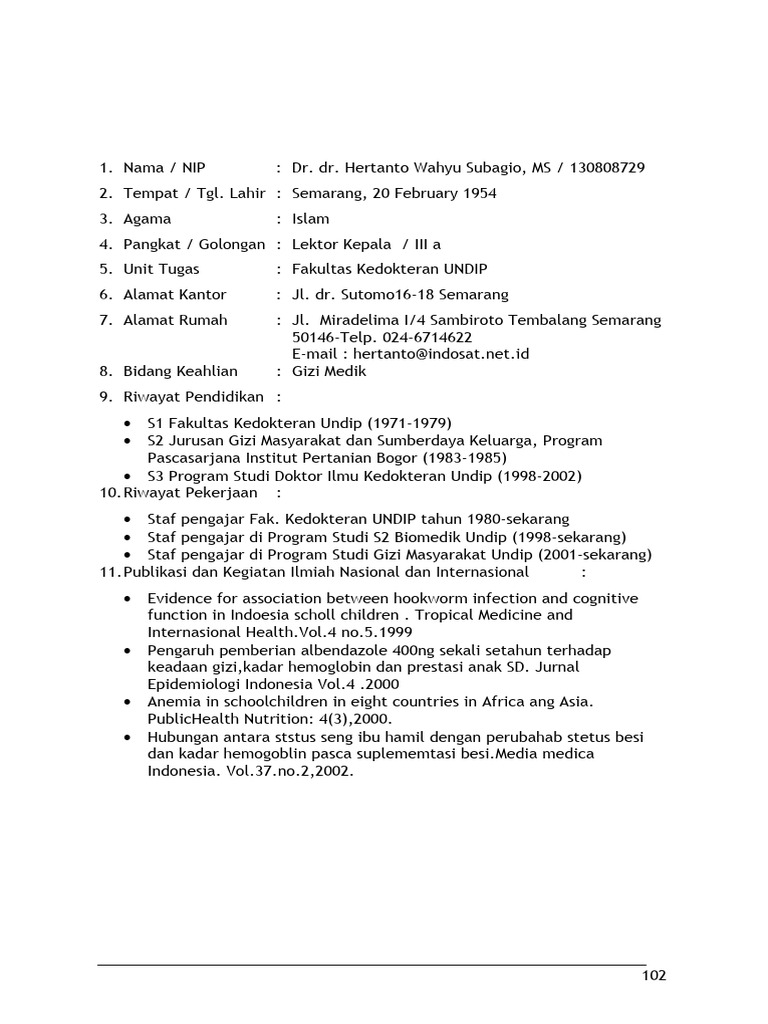Dr. Dr. Hertanto Wahyu Subagio MS | PDF