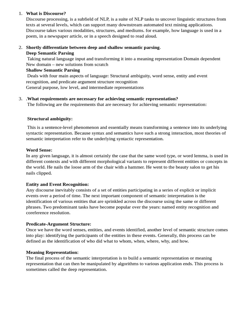 NLP Unit-3 Mid2 | PDF