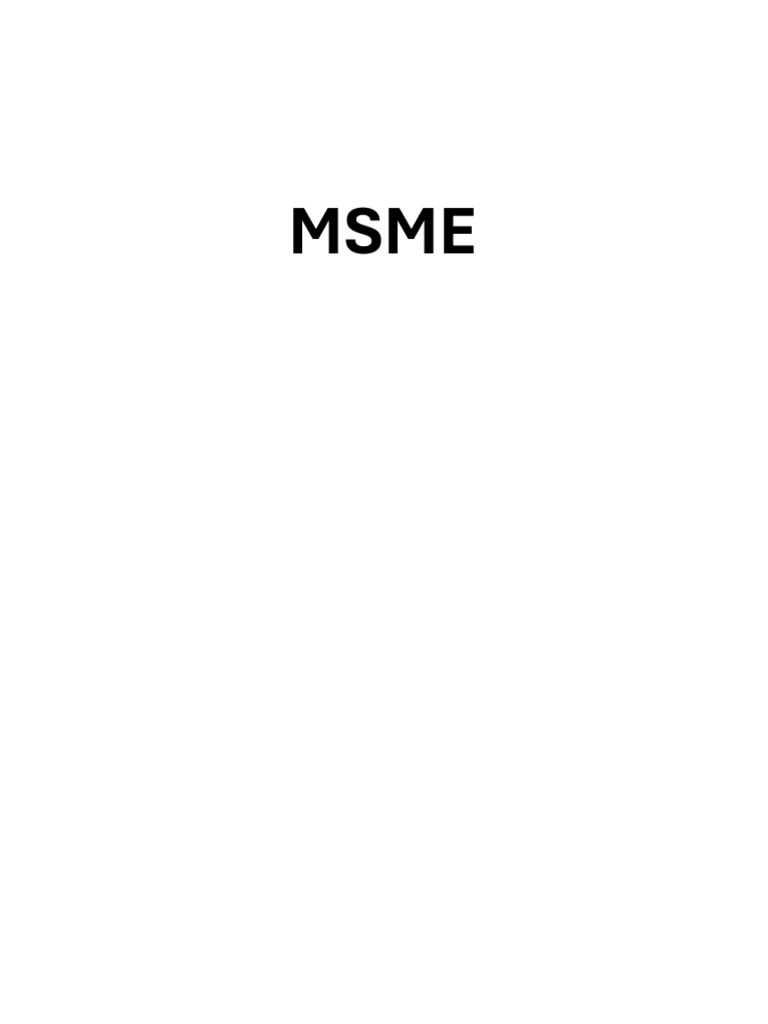 MSME Sample | PDF
