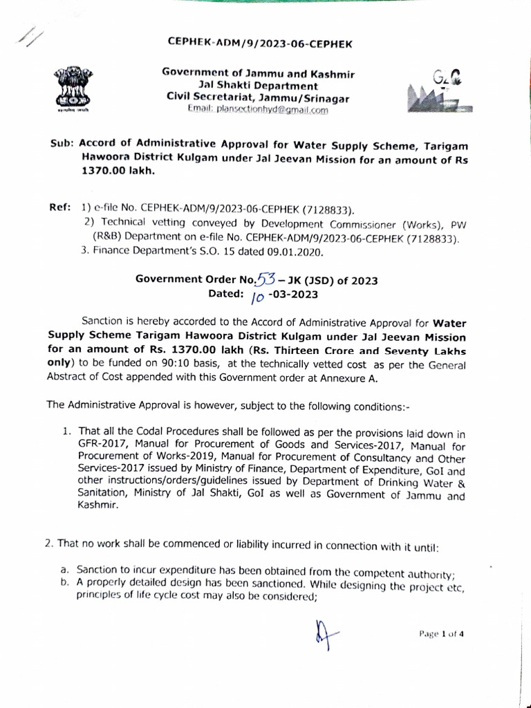 Government Order No 53 of 2023 | PDF | Government Of India | Technology ...