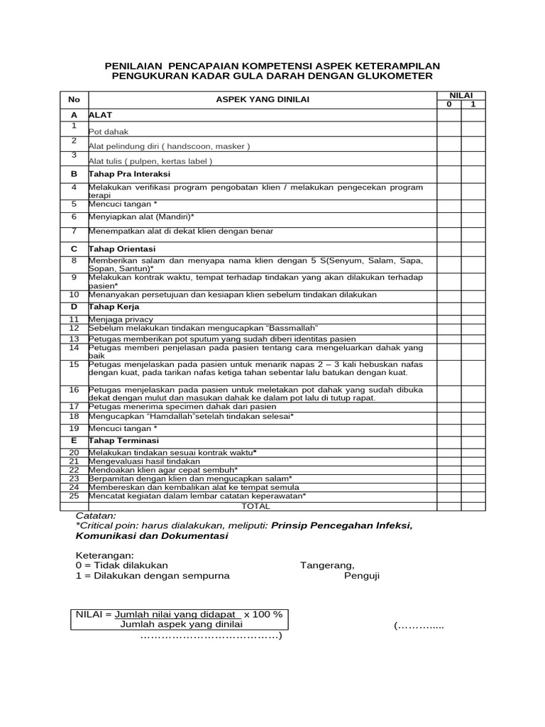 Daftar - Tilik - Pengambilan Sputum | PDF