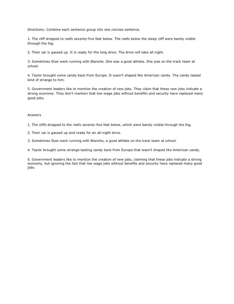 Eliminating Wordiness Exercise 2 | PDF