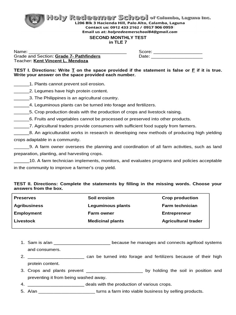 Second Monthly Exam | PDF