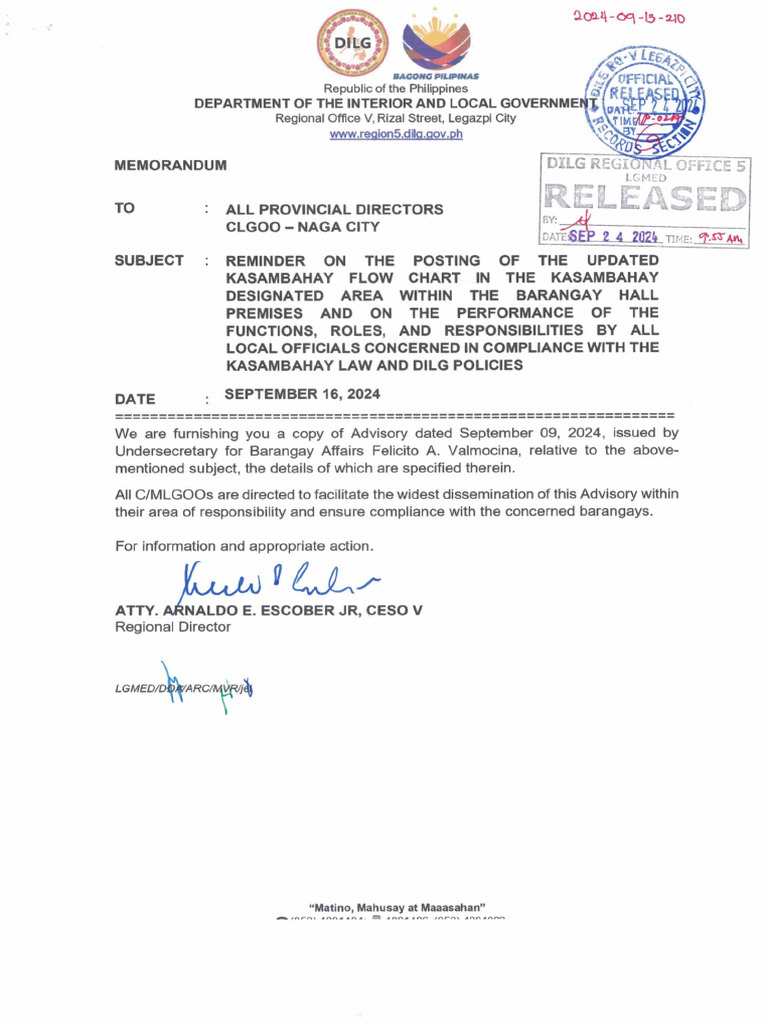 Reminder On The Posting of The Updated Kasambahay Flow Chart | PDF
