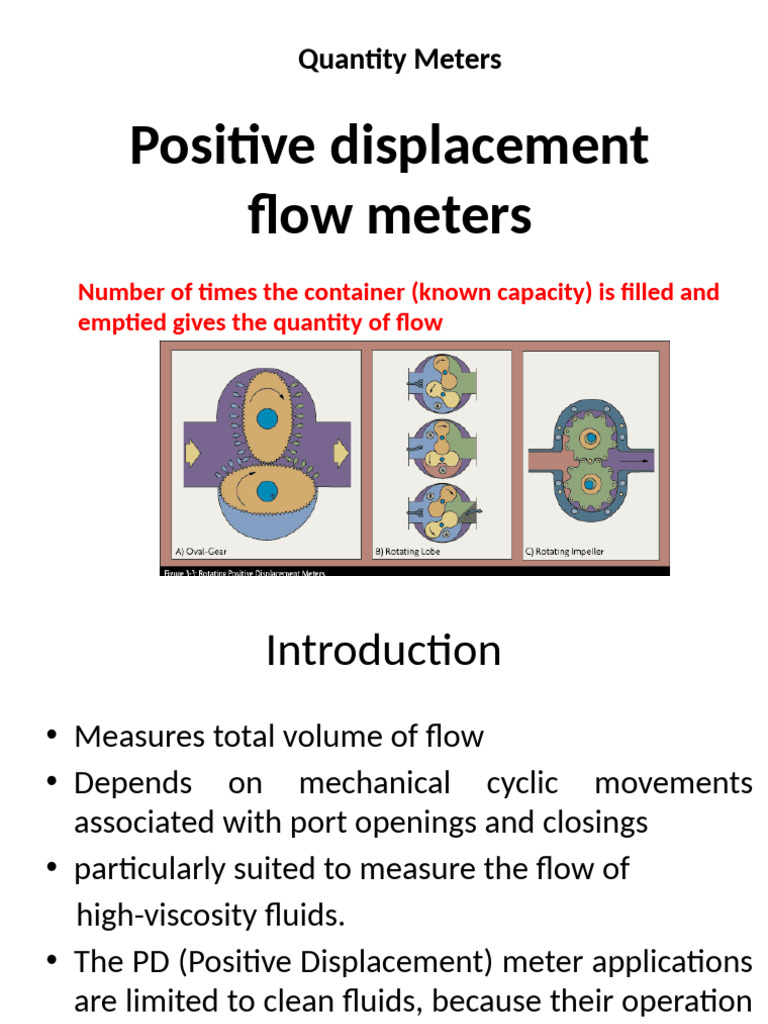 26 - Positive Displacement Flowmeter - Oval Gear, Piton Type, Nutating Disc | PDF