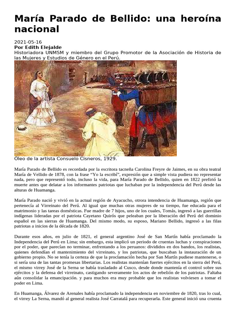 María Parado de Bellido | PDF