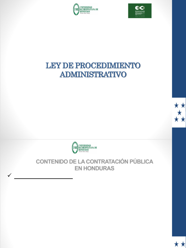 LEY DE PROCEDIMIENTO ADMINISTRATIVO (1) | PDF
