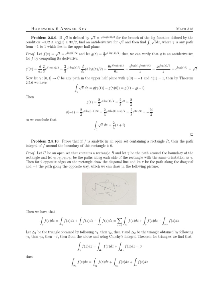MATH 318 Homework6solution | PDF | Rectangle | Integral