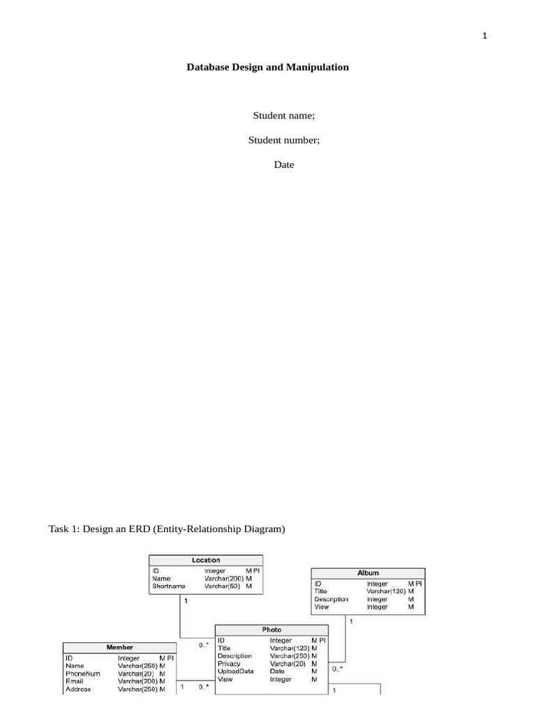 Database Design and Manipulation | PDF