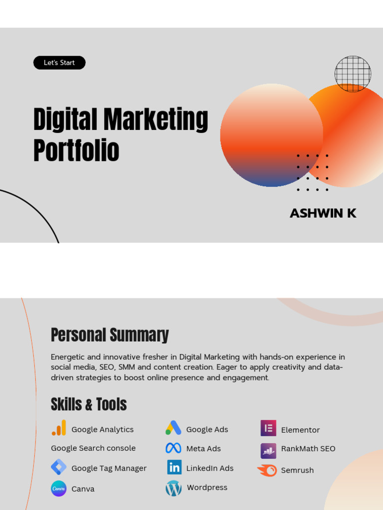 Digital Marketing Portfolio | PDF