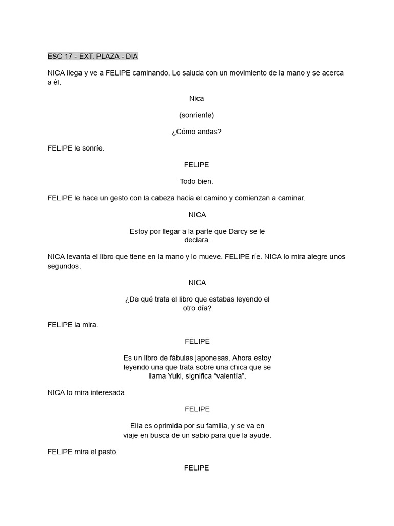 Escenas Casting FELIPE | PDF