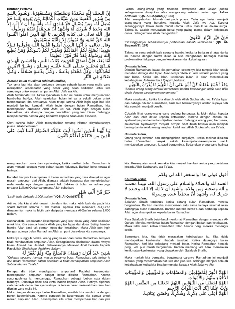 Khutbah 1-3-24 | PDF