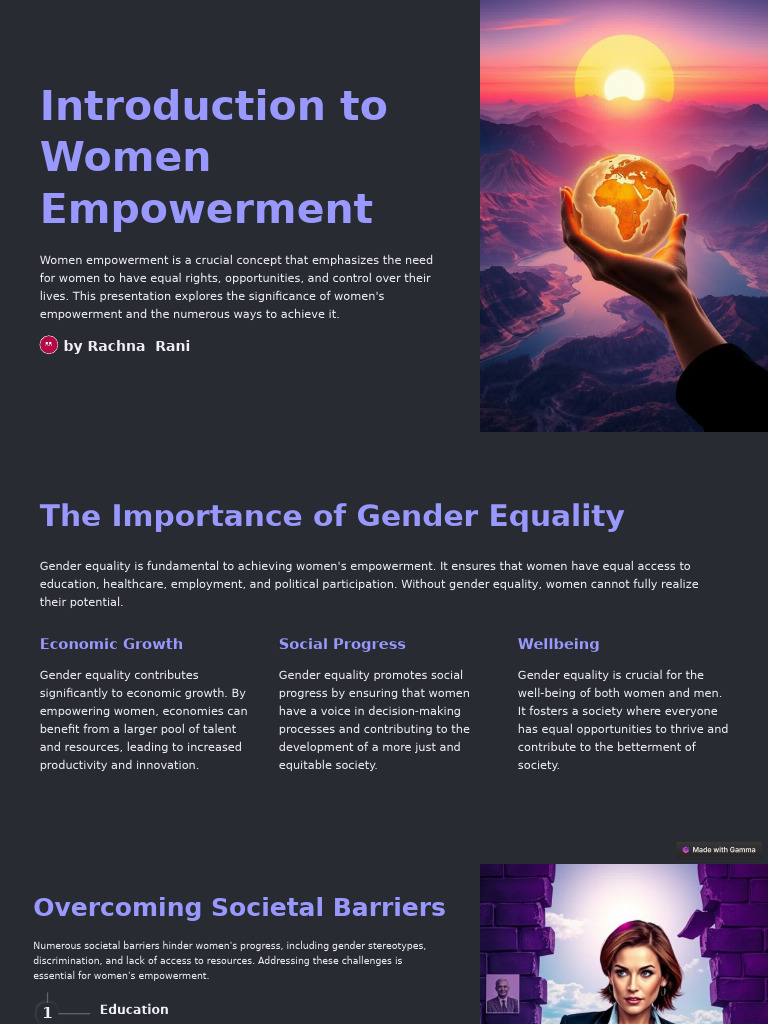 Introduction To Women Empowerment | PDF