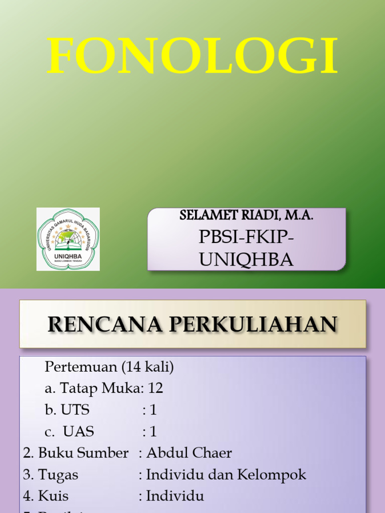 Fonologi - 1-2 | PDF