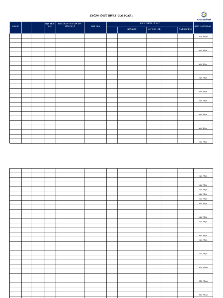 Artisan Park - Check Unit Type - Phase 1 | PDF