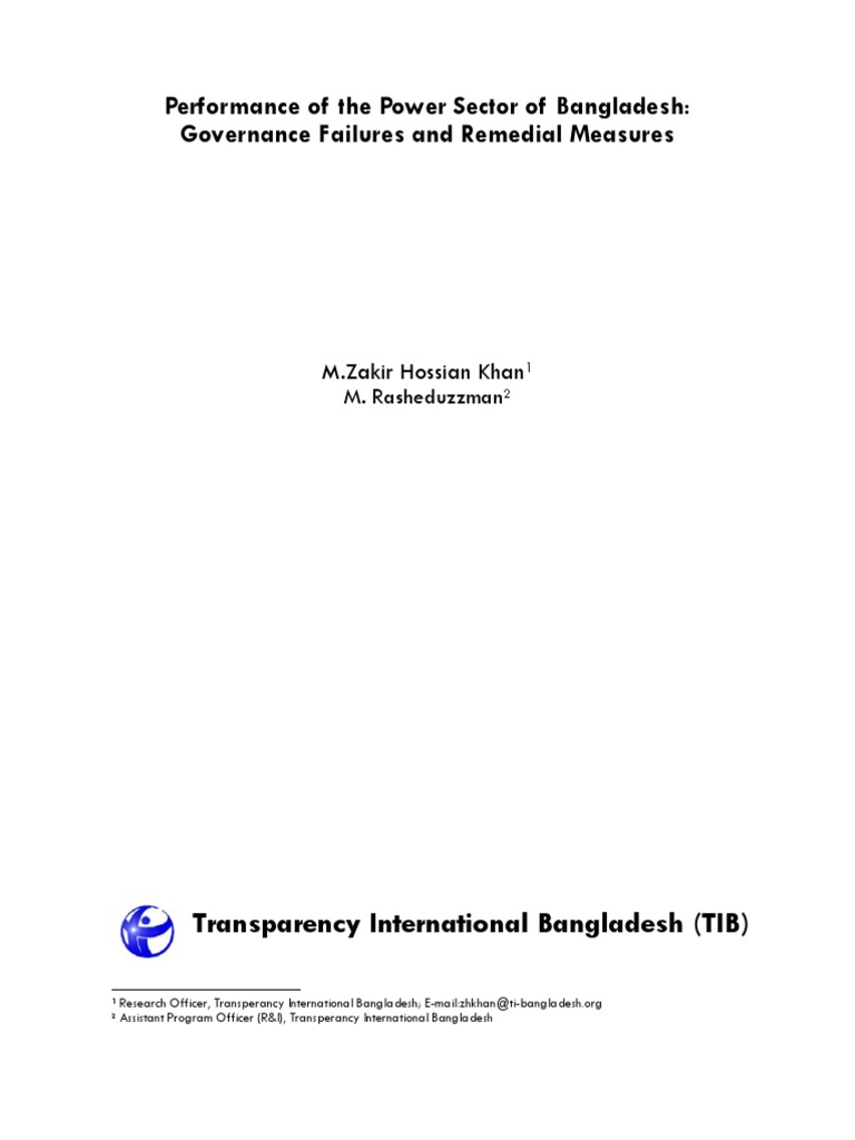 Power TIB Draft Final | PDF | Corruption | Governance