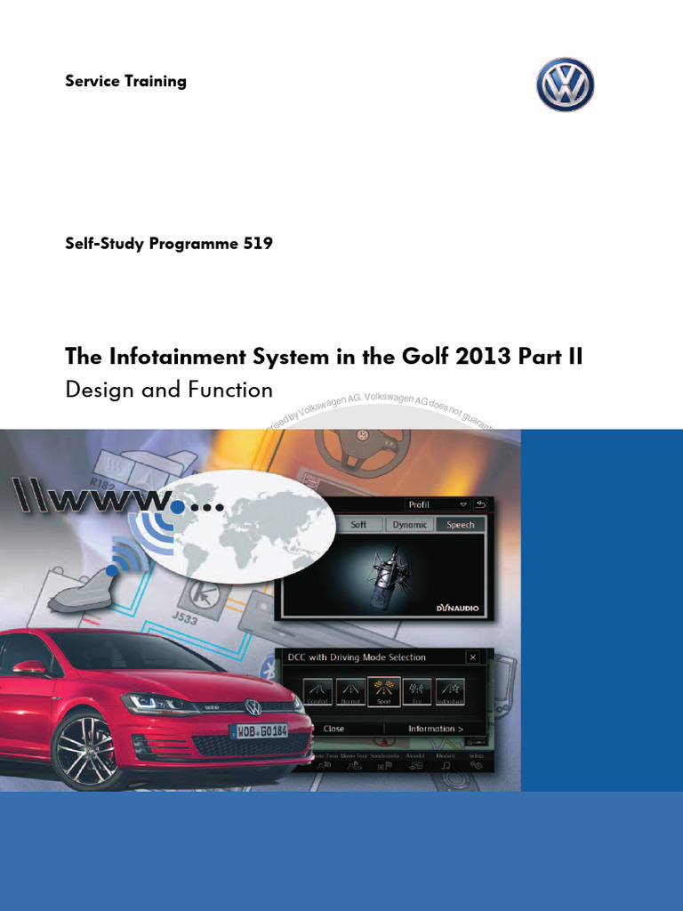 SSP-519-The Infotainment System in The Golf 2013 Part II | PDF