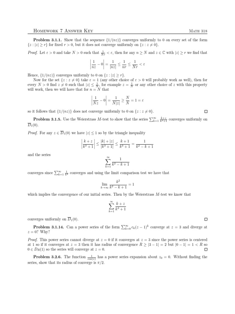 MATH - 318 - Homework7 Solution | PDF