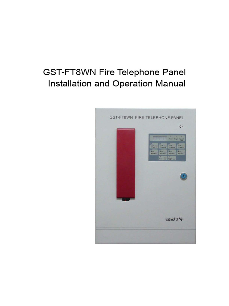 GST-FT8WN Fire Telephone Panel | PDF