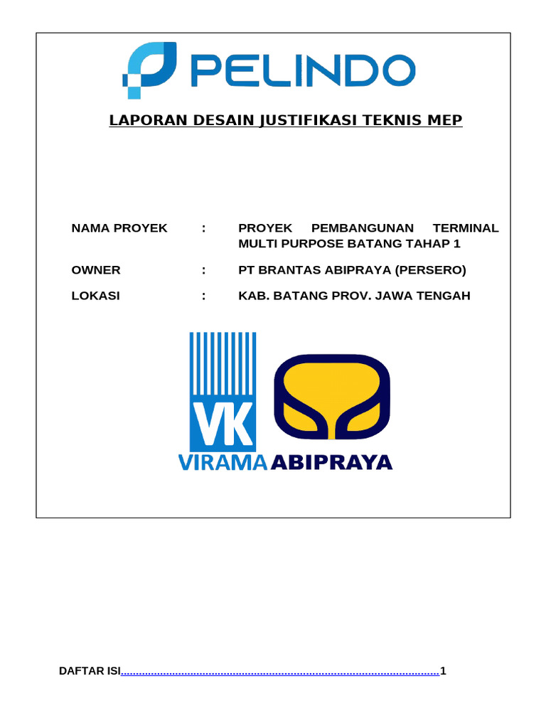 Laporan Perencanaan Kitb - Batang-R4 | PDF