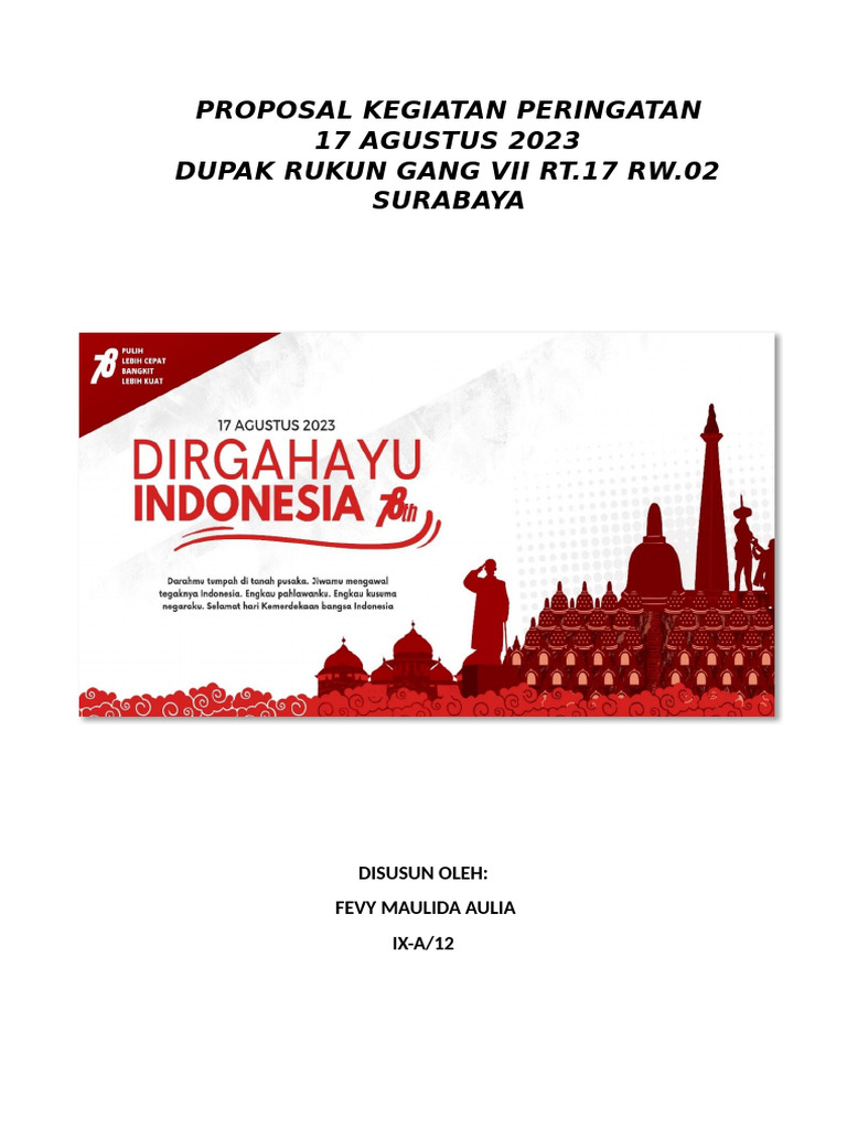 Tugas SBK Proposal Kegiatan Agustus | PDF