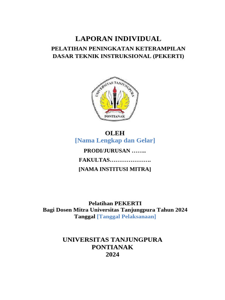 Format Tugas PEKERTI | PDF