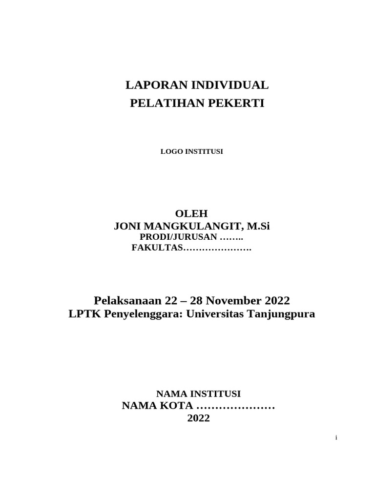 Format Tugas Komplit Individual | PDF