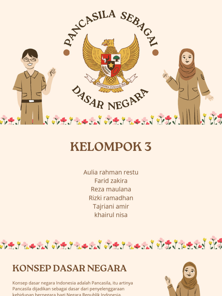 Coklat Krem Ilustrasi Projek Penguatan Pancasila P5 Kurikulum Merdeka ...