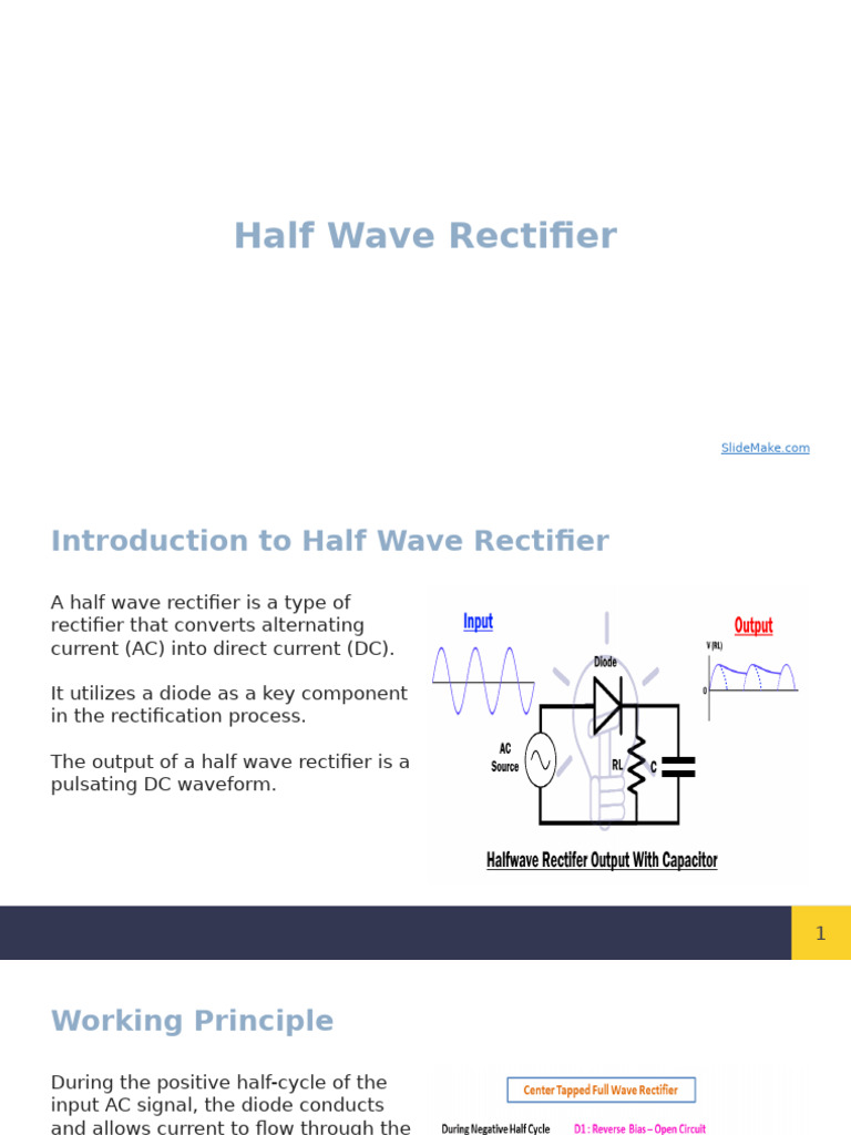 Half Wave Rectifier | PDF