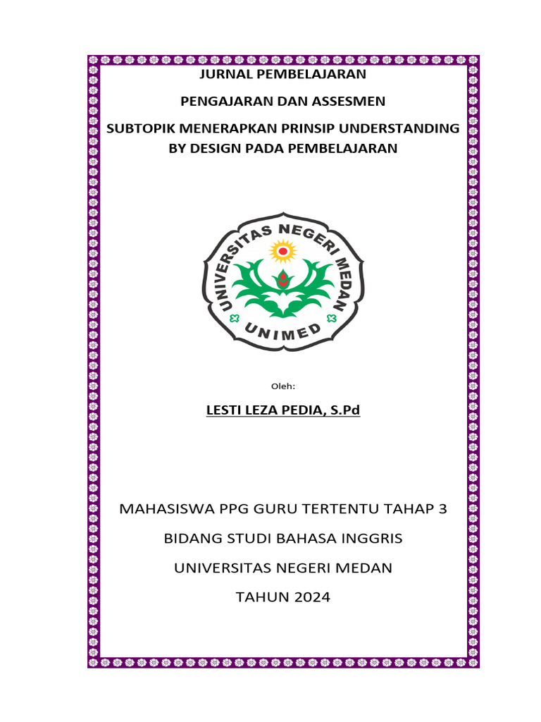 Jurnal Pembelajaran Understanding by Design | PDF