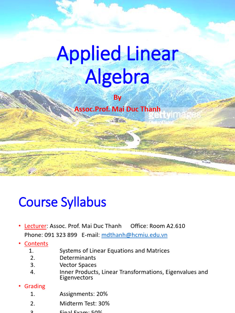 Appl LA - Chap1 - Linear Systems of Equations and Matrices | PDF