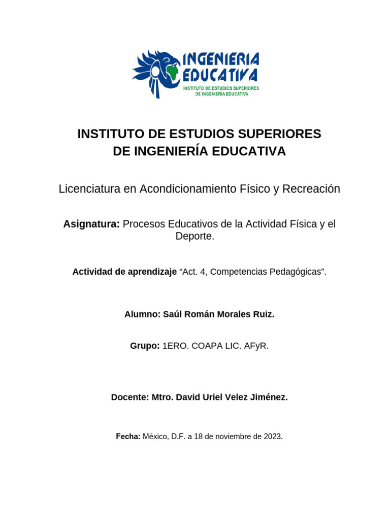 Prototipo ACT4 Competencias Pedagogicas | PDF