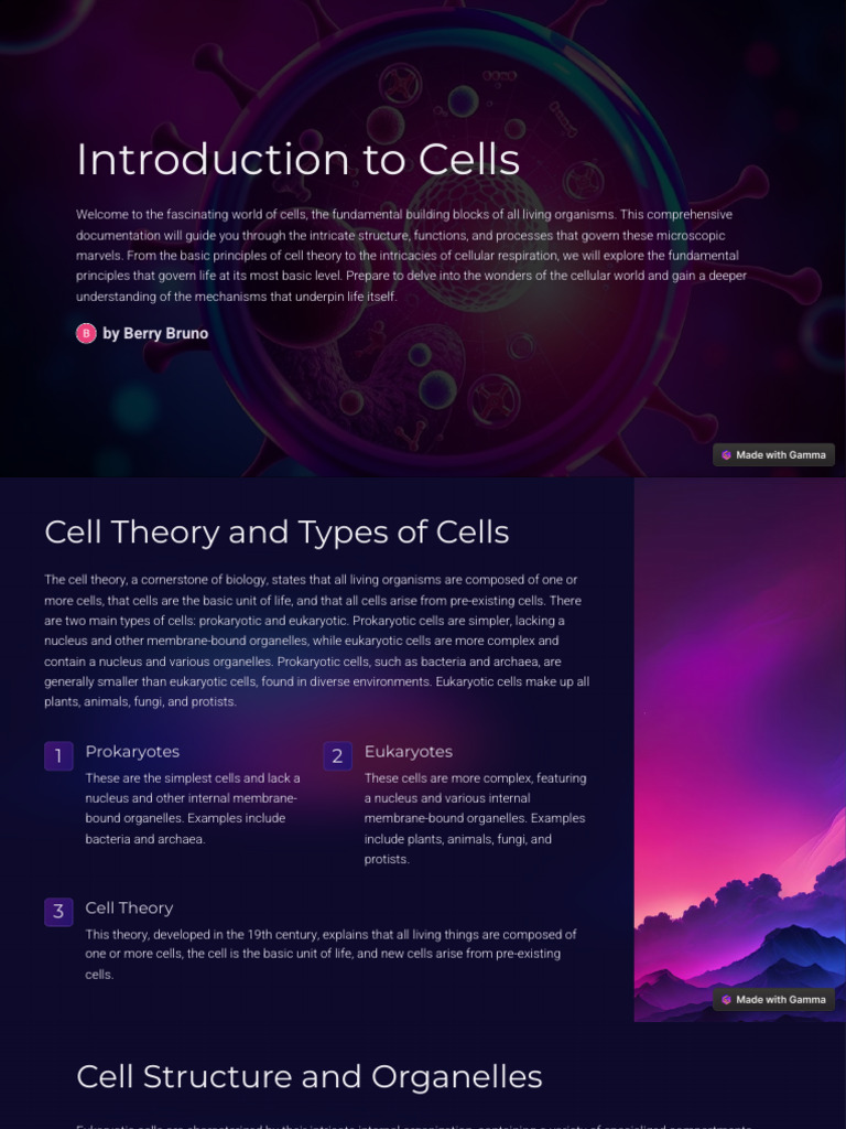 Introduction to Cells (1) | PDF