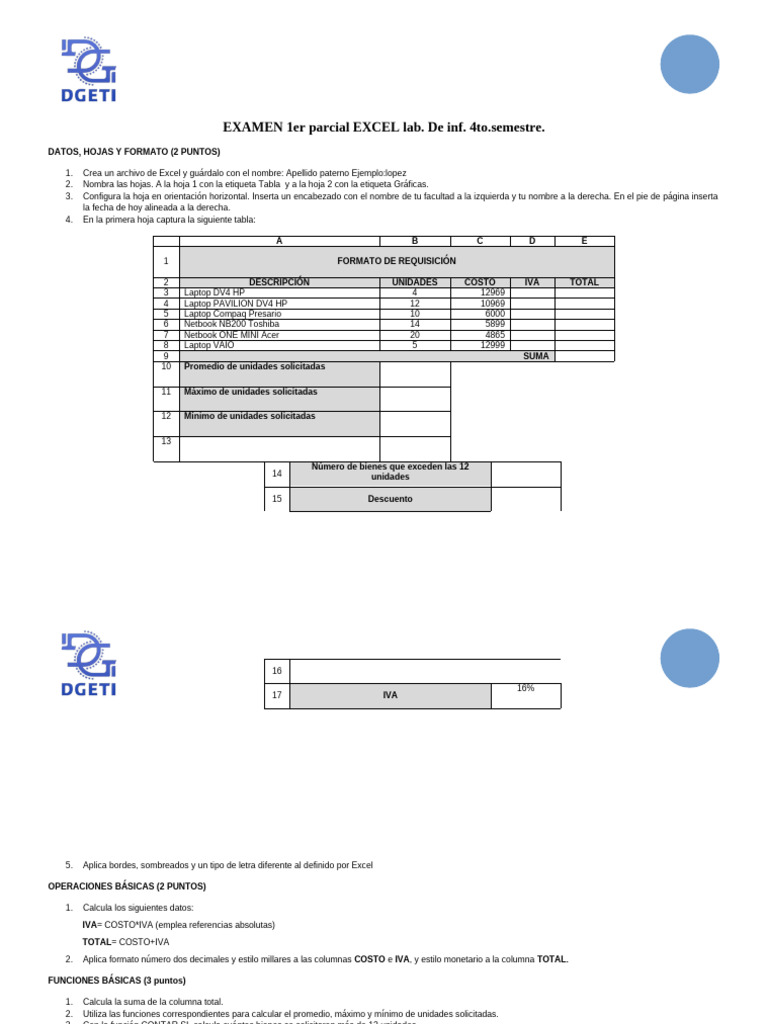 1er Parcial Lab. de Inf.4 Matutino | PDF | Informática