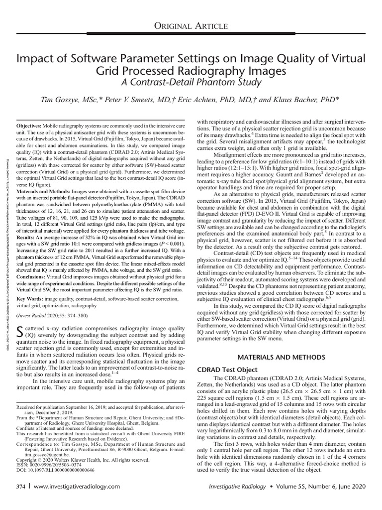 Impact of Software Parameter Settings | PDF