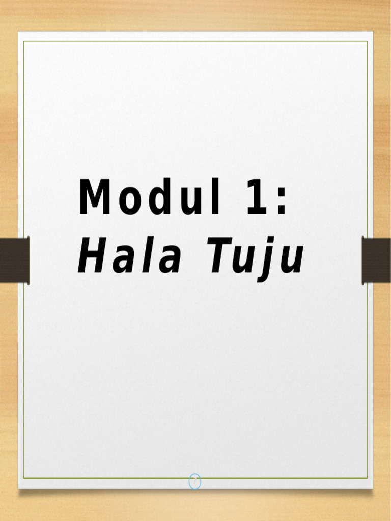 Modul 1 Hala Tuju | PDF